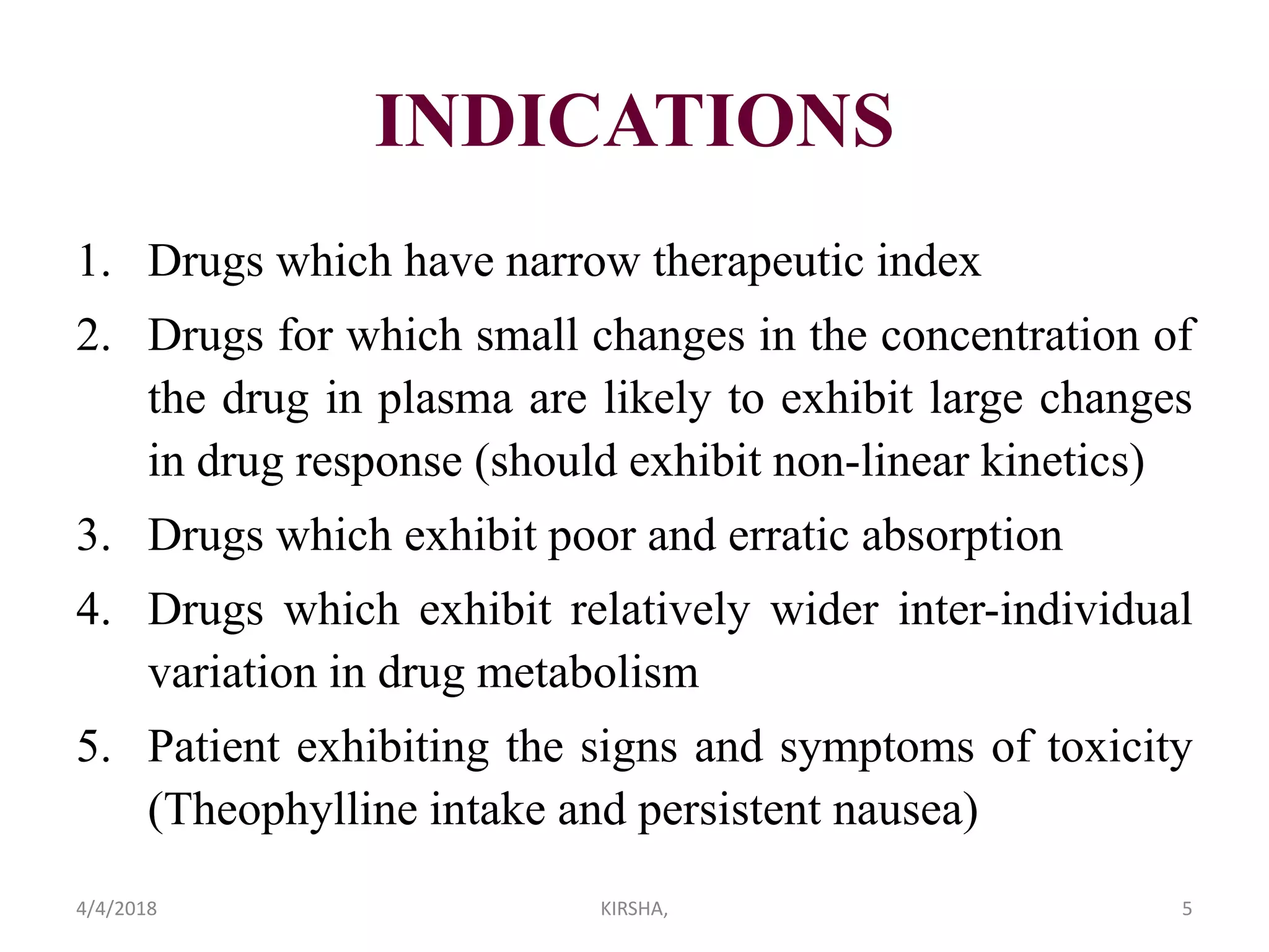 Therapeutic drug monitoring | PPTX