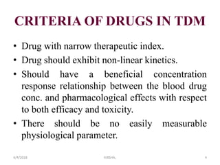 Therapeutic drug monitoring | PPTX