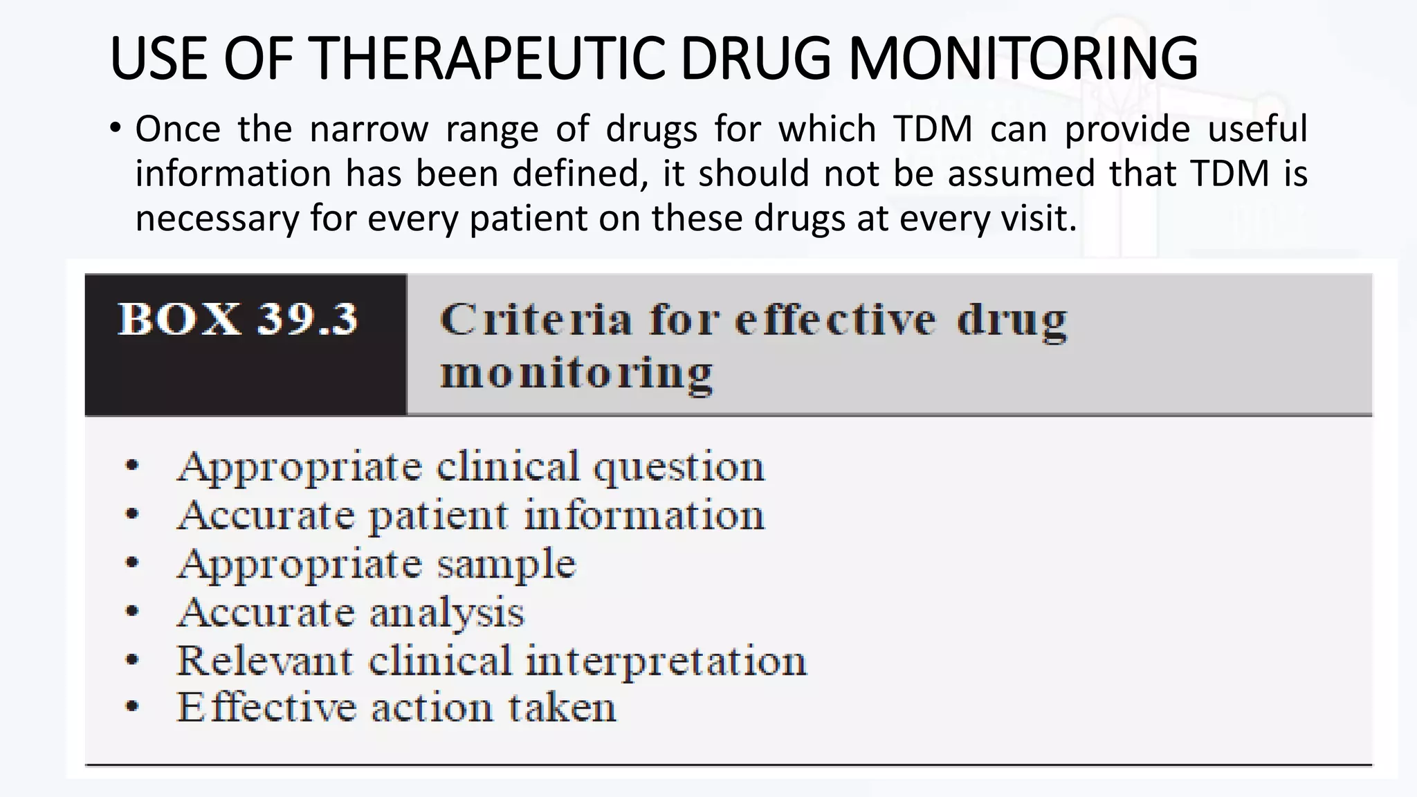 Therapeutic drug monitoring (TDM) | PPTX