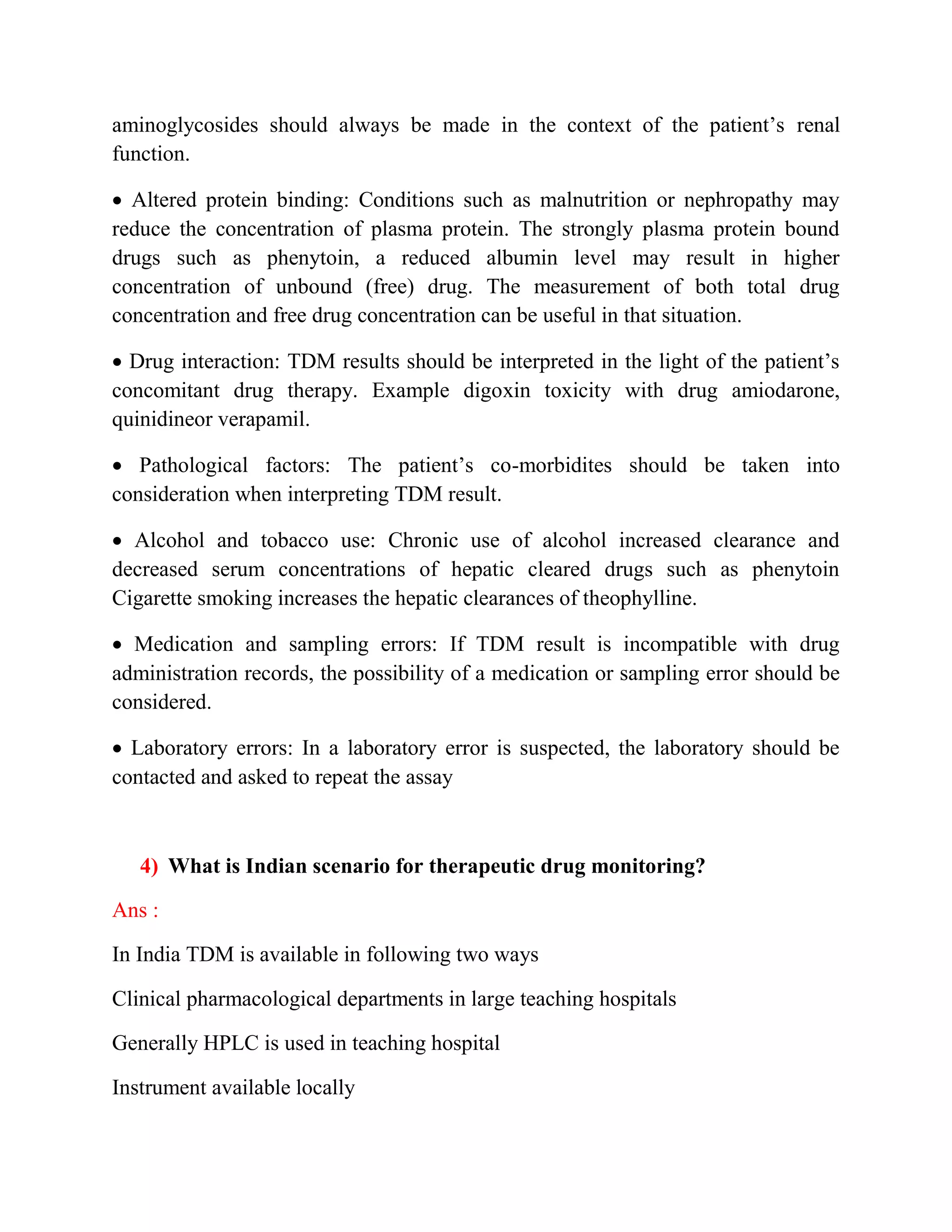 Therapeutic drug monitoring- Descriptive questions and answers.docx