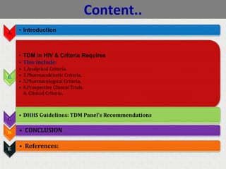 Therapeutic drug monitoring in HIV & AIDS . | PDF