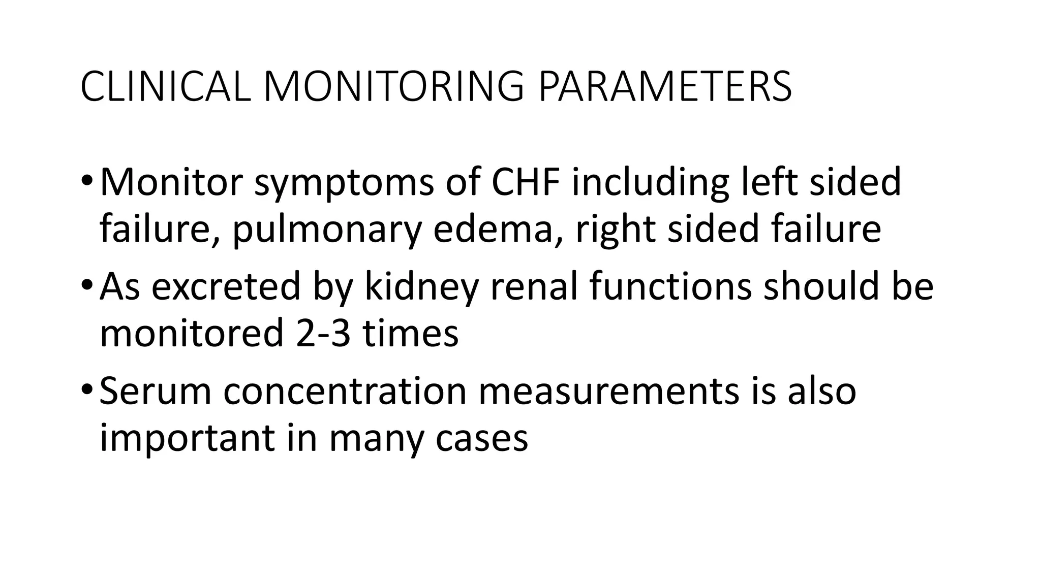 digoxin Therapeutic drug monitoring | PPTX
