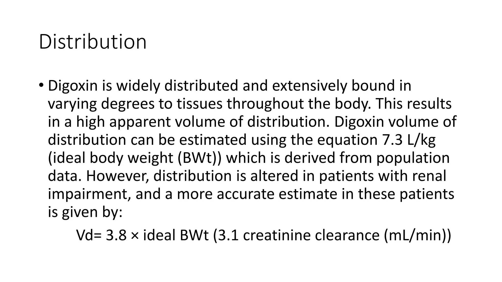 digoxin Therapeutic drug monitoring | PPTX