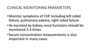 digoxin Therapeutic drug monitoring | PPTX