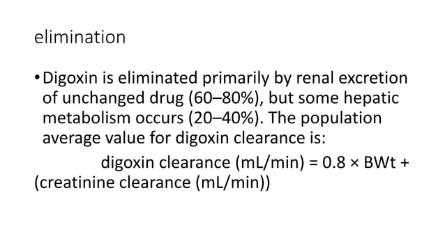 digoxin Therapeutic drug monitoring | PPTX | Heart and Cardiovascular ...