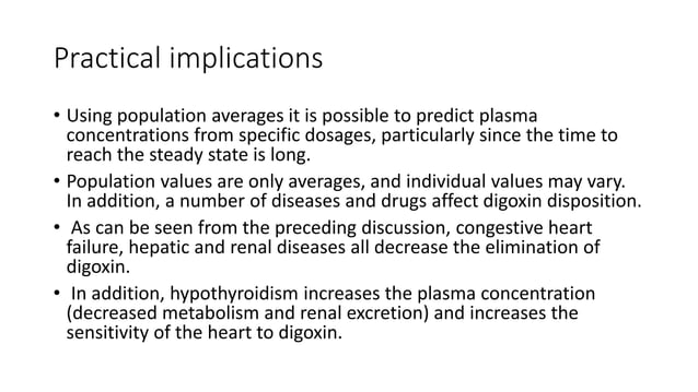 digoxin Therapeutic drug monitoring | PPTX | Heart and Cardiovascular ...