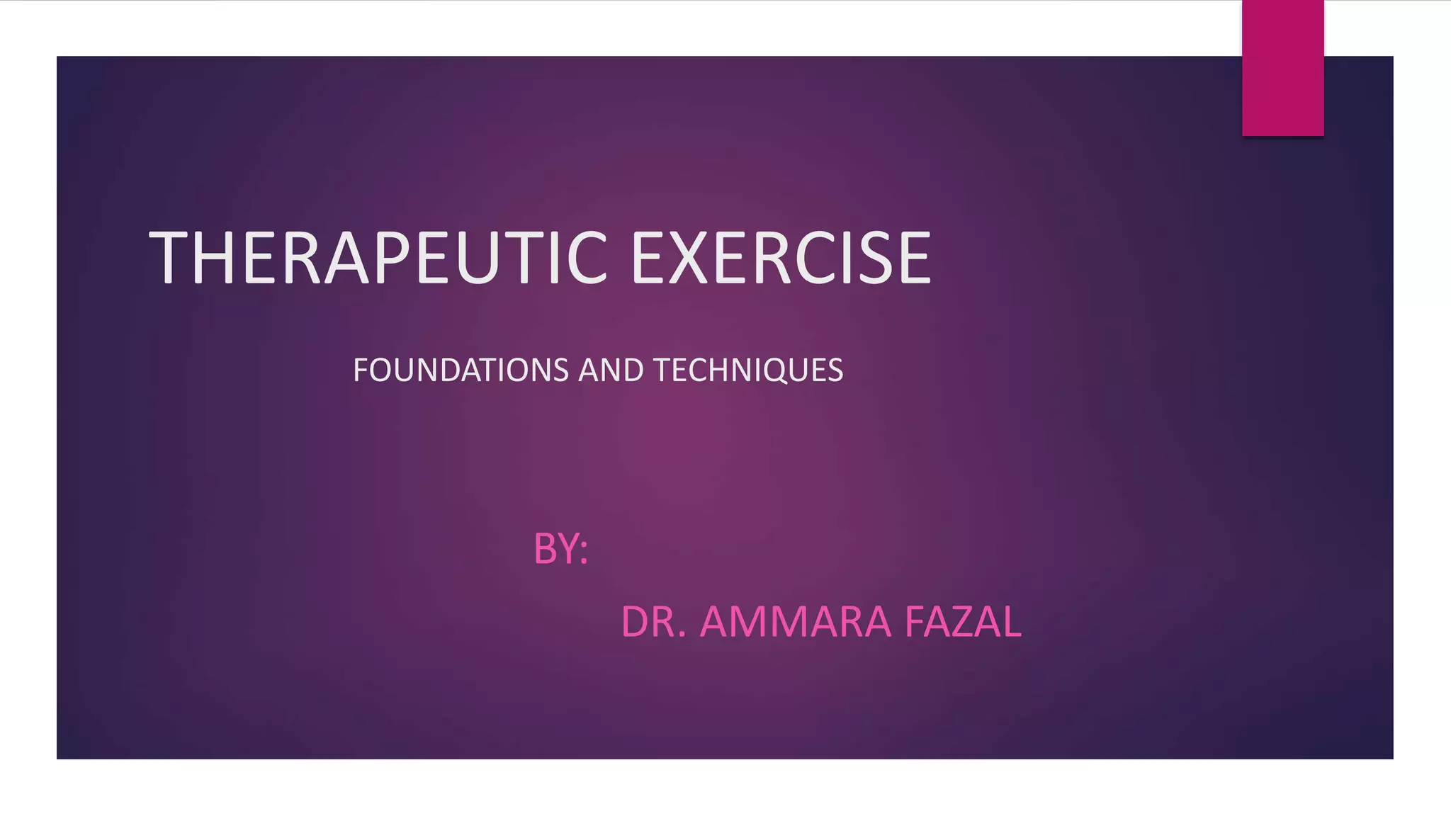 Therapeutic exercise | PPTX