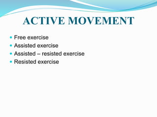 Therapeutic exercise - Physiotherapy | PPTX