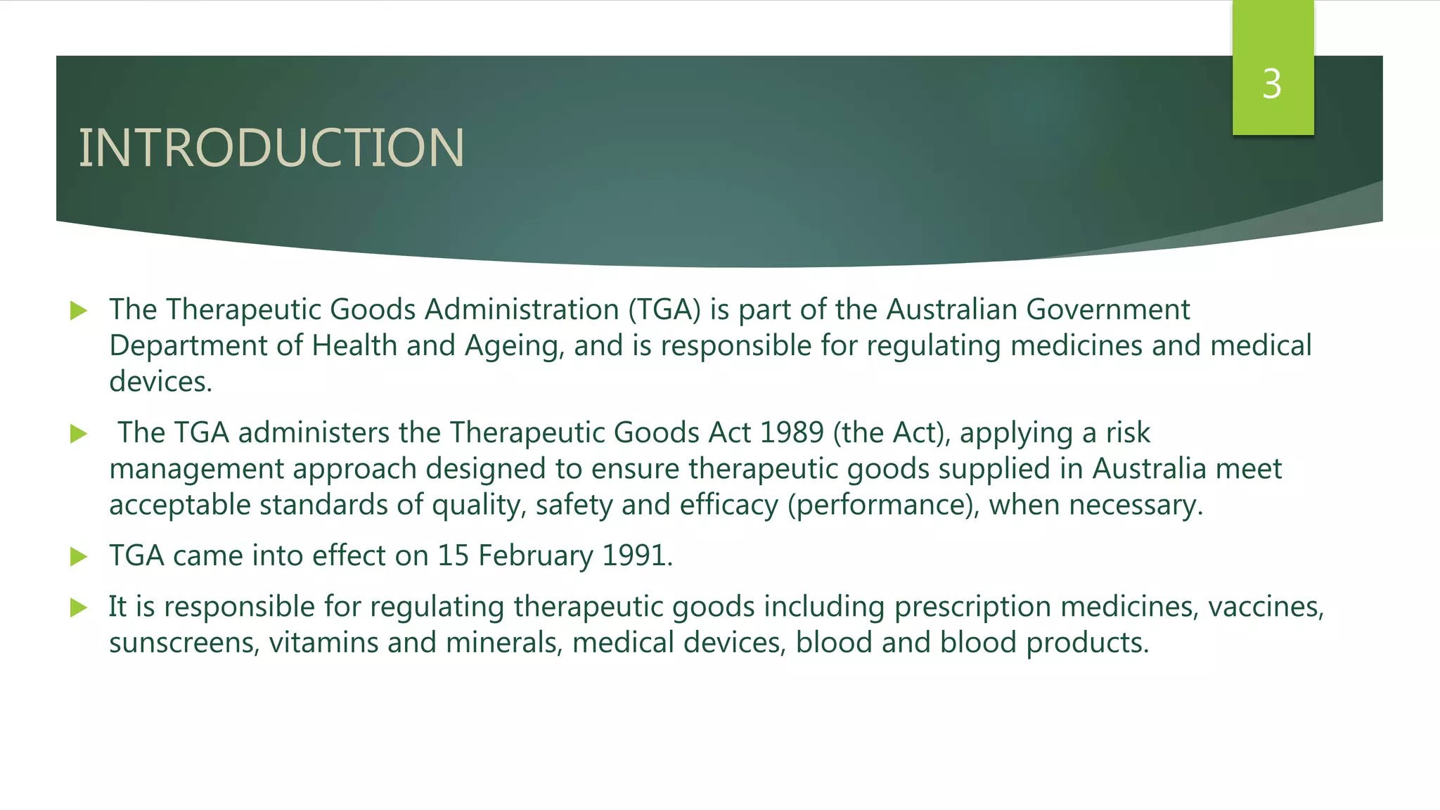 Therapeutic goods adminstration | PPTX