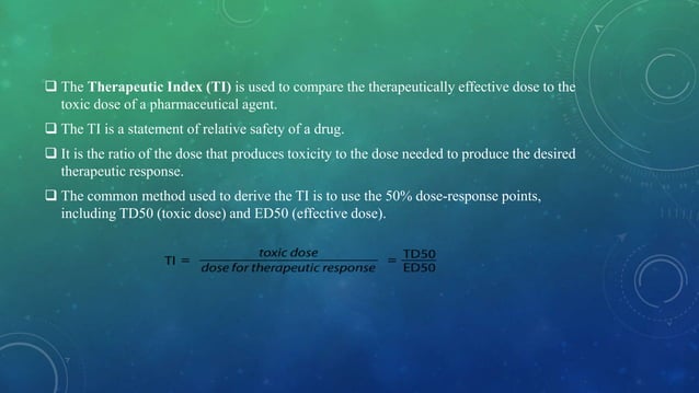 Therapeutic index | PPTX