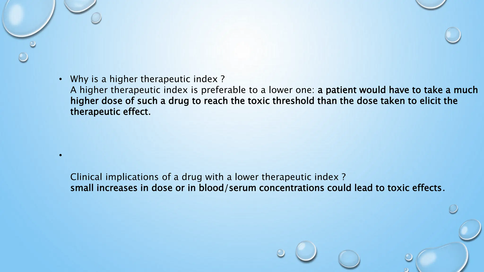 Therapeutic index and window & clinical significance | PPTX