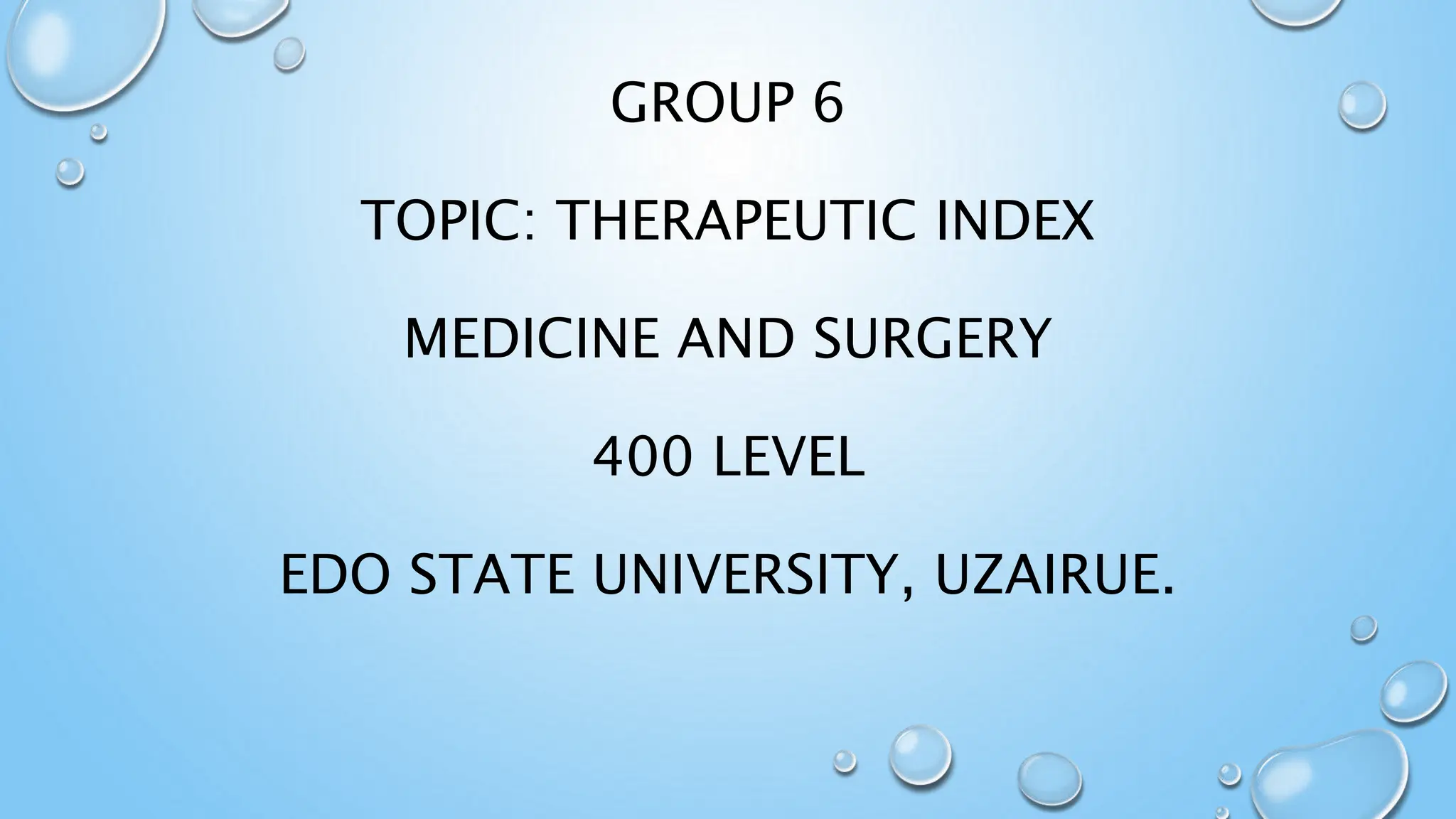 Therapeutic index and window & clinical significance | PPTX