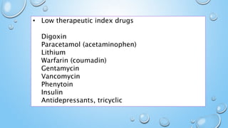 Therapeutic index and window & clinical significance | PPTX