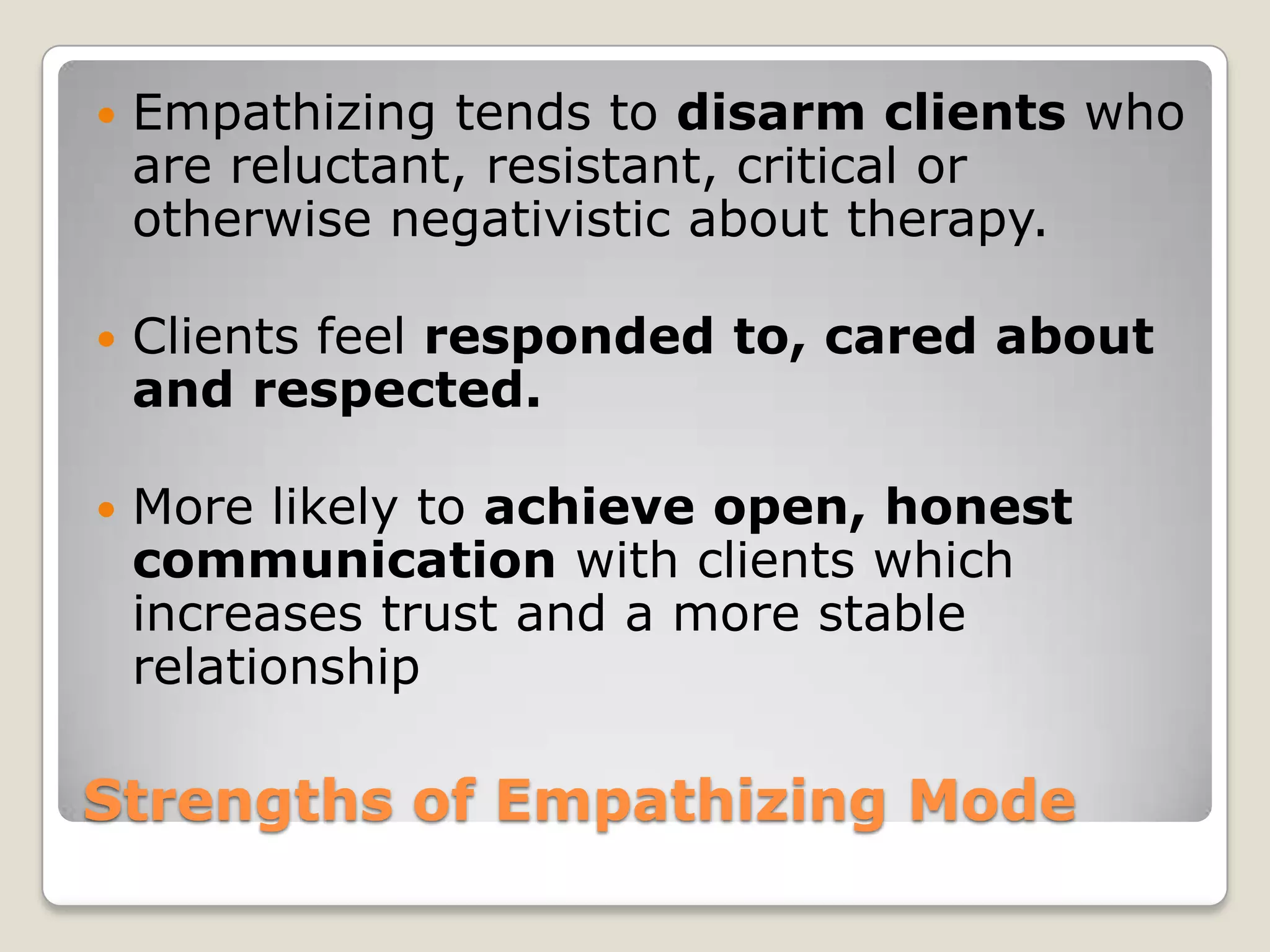 Therapeutic Modes - My Part | PPTX