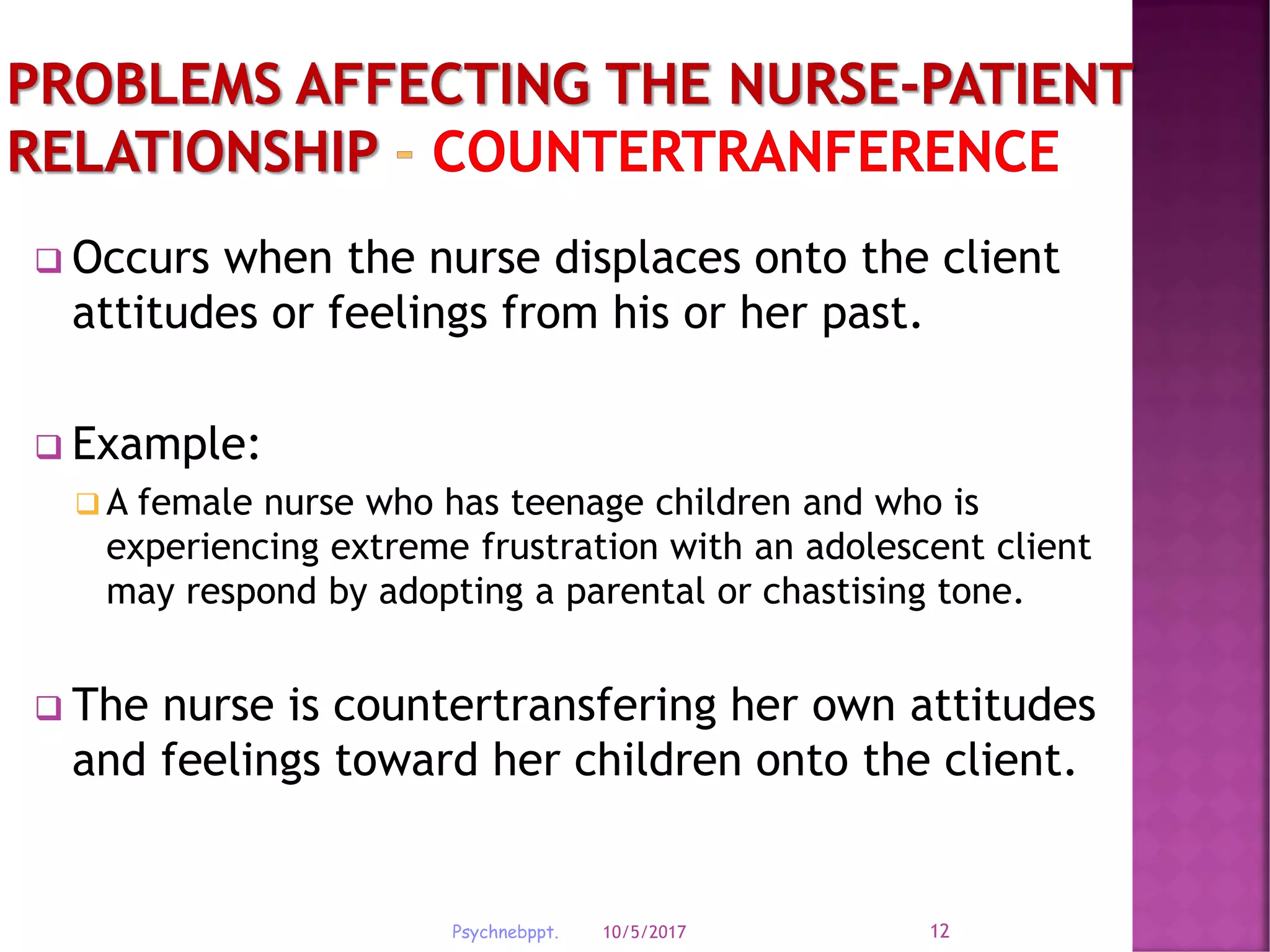 Therapeutic nurse patient relationship in psychiatry | PDF