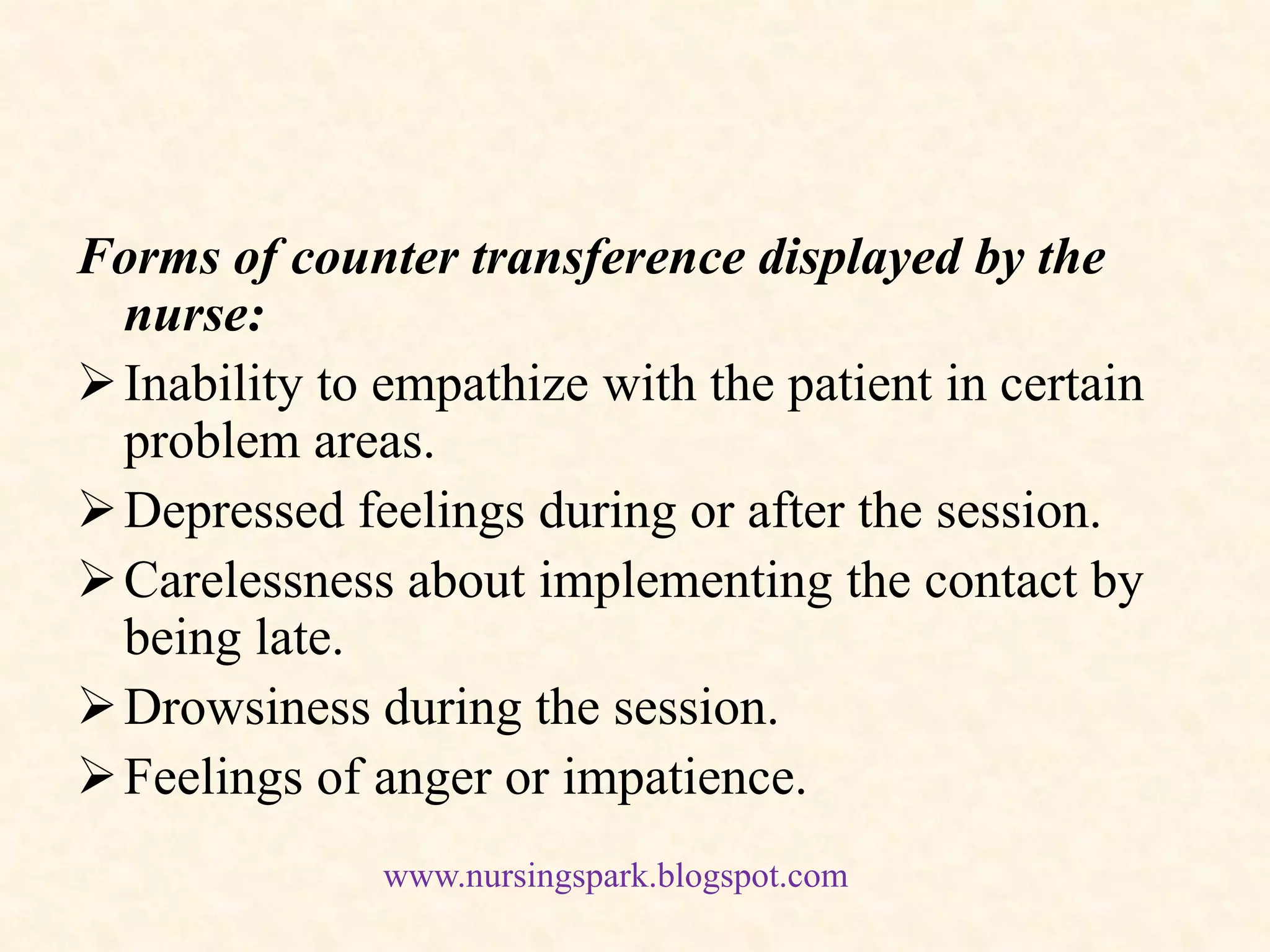 Therapeutic nurse patient relationship ,therapeutic impasses | PDF