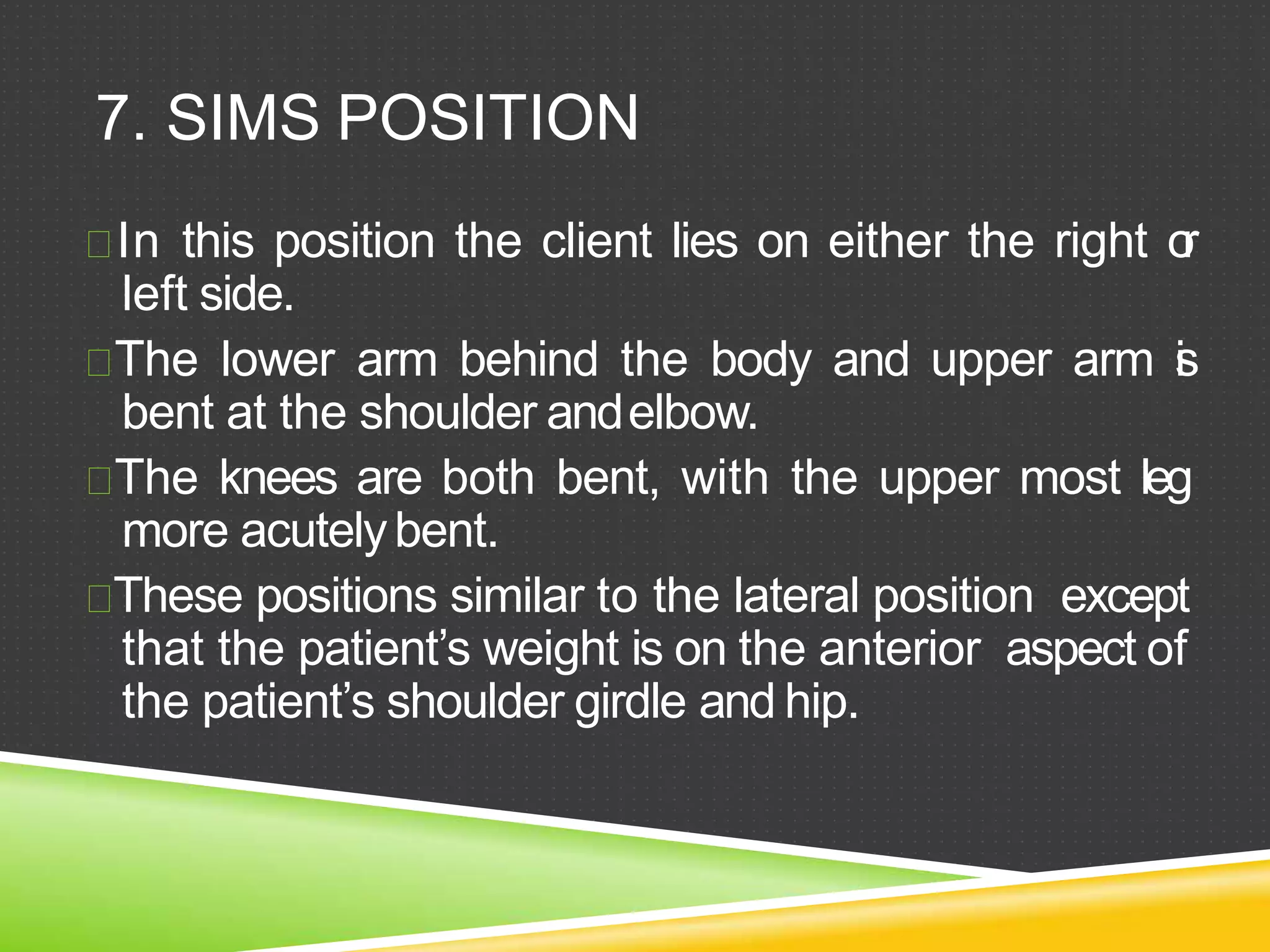 Therapeutic position compressed | PDF