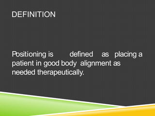 Therapeutic position compressed | PDF