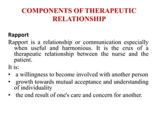 Therapeutic realationship ppt | PPTX