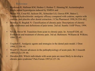 Therapeutics in dentistry(analgesics) | PPT