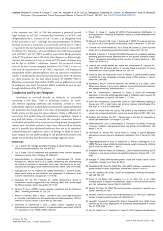 Therapeutic targeting of cancer cell metabolism --role of metabolic ...