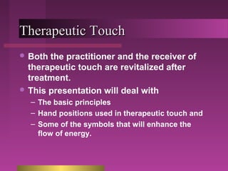Dr. Krishnan's Therapeutic touch | PPT