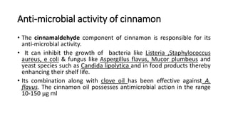 Therapeutic use of cinnamon | PPTX