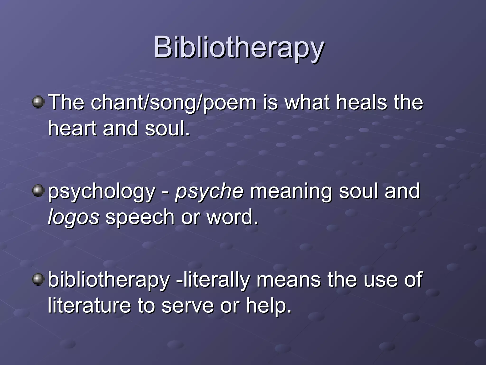 Therapeutic uses of poetry | PPT | Poetry | Books and Literature