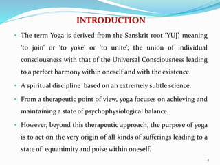 Therapeutic uses of yoga | PPTX