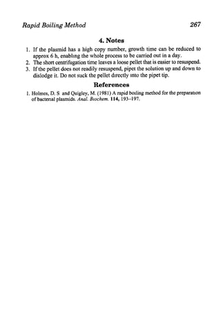 The rapid boiling method for small scale preparation of plasmid dna | PDF
