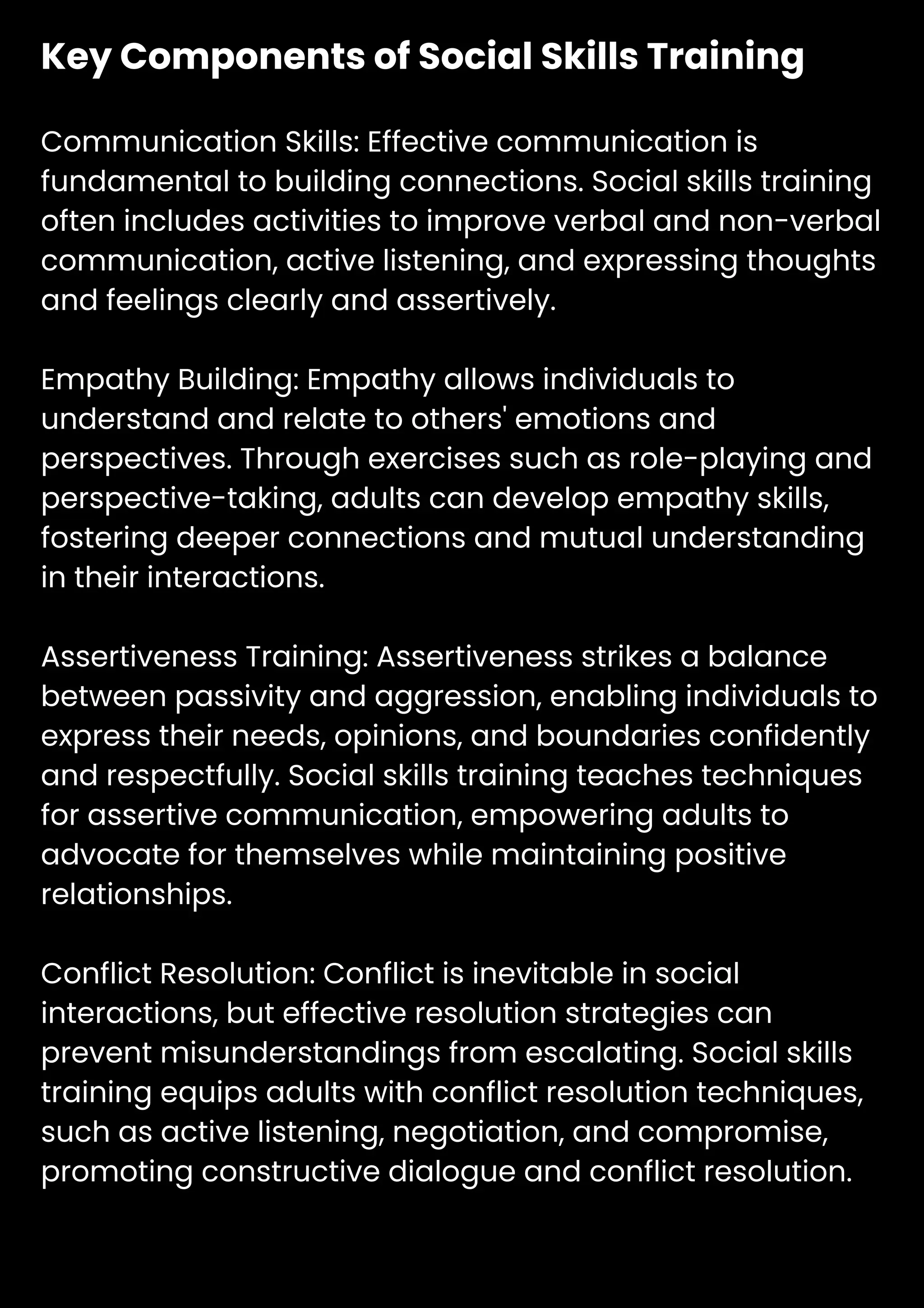 Building Confidence: Social Skills Training for Adults | PDF