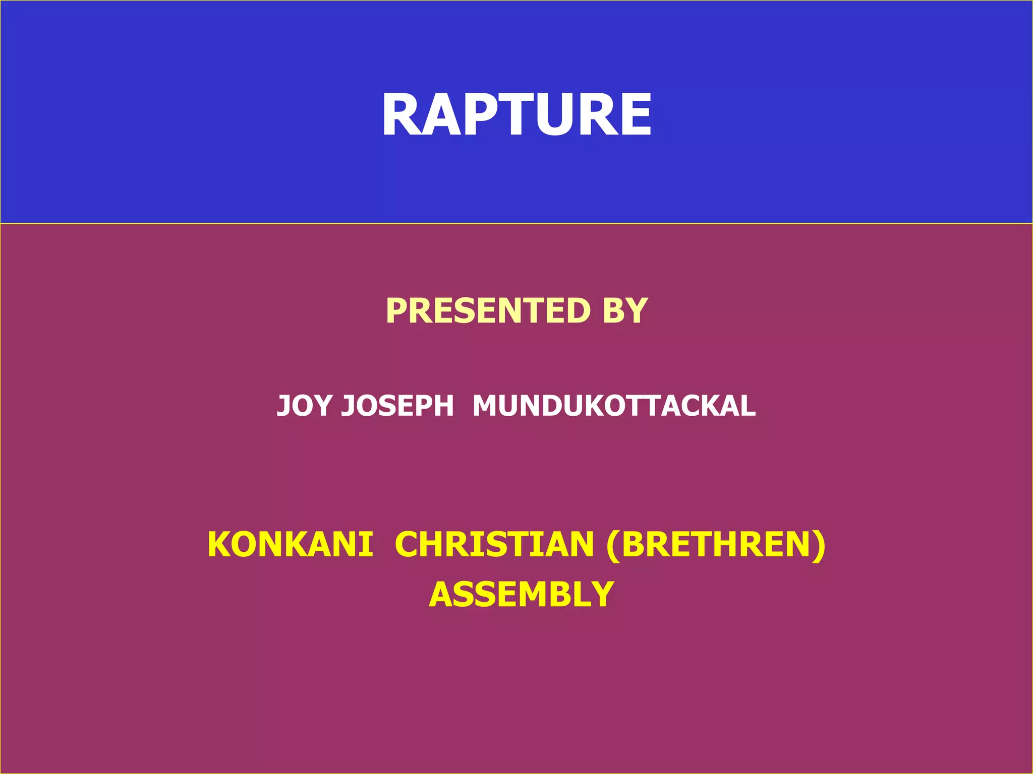 The Rapture | PPT