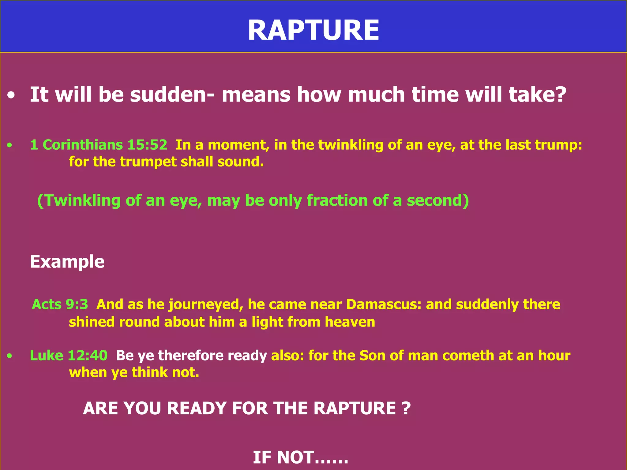 The Rapture | PPT