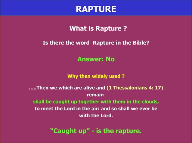 The Rapture | PPT