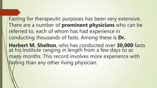 Theraputic fasting | PPTX
