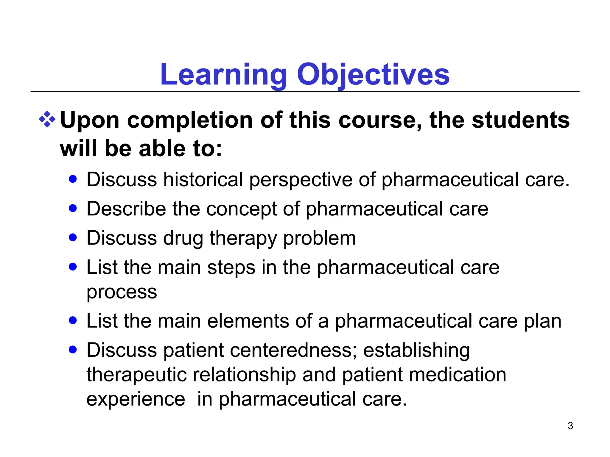 therapy-1.pptx for pharmacy third year students | PPTX
