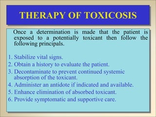 Therapy and management of toxicosis | PPT