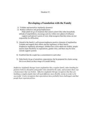 Therapy Stepfamilies | PDF