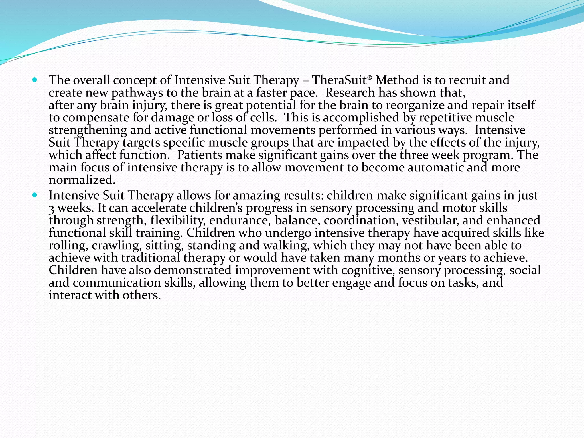 Therasuit Adeli Suit Uzay Terapi Theratogs | PPTX