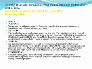 Therasuit Adeli Suit Uzay Terapi Theratogs | PPT