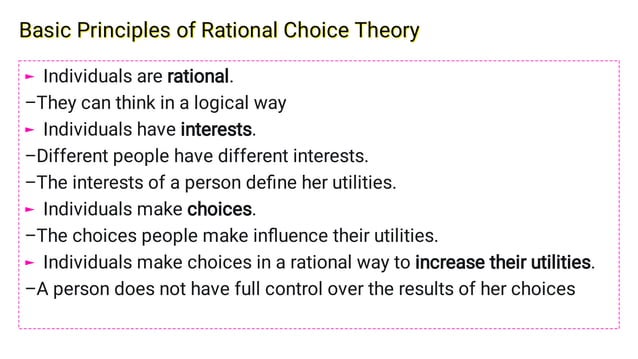 The rational choice theory | PDF | Personal Finance