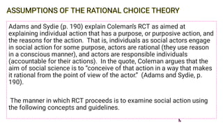 The rational choice theory | PDF | Personal Finance