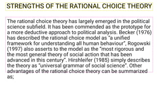 The rational choice theory | PDF | Personal Finance
