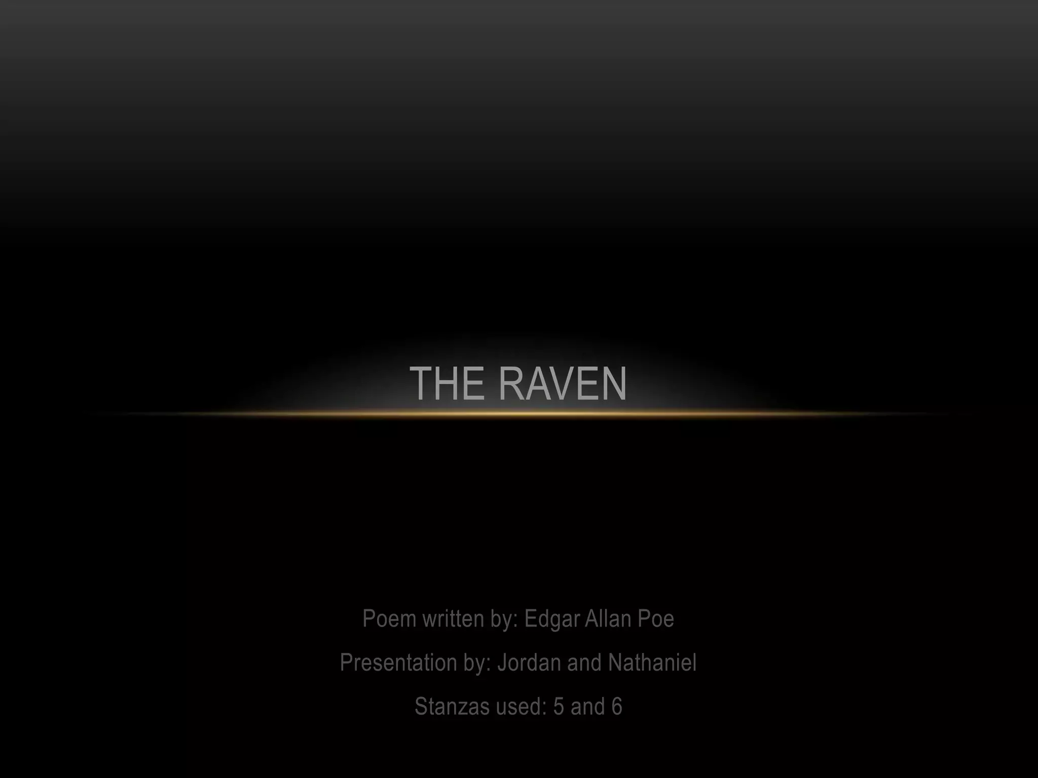 The raven | PPT
