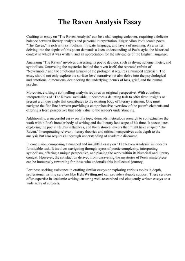 The Raven Analysis Essay.pdf
