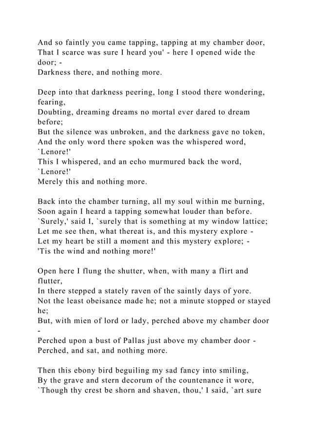 The Raven by Edgar Allen PoeDirection Read and annotate The R.docx