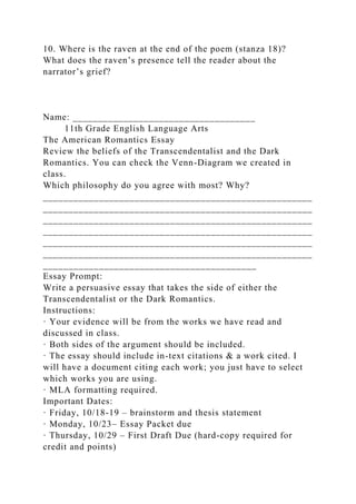 The Raven by Edgar Allen PoeDirection Read and annotate The R.docx