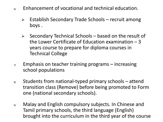 The Razak, Rahman Talib & The Educational Act Reports | PPTX