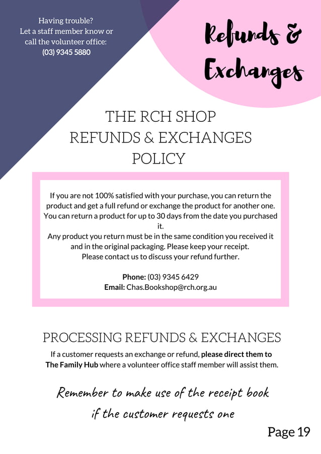 The RCH Stall Guide 2019 | PDF