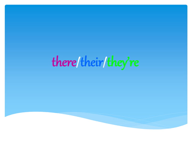 Grammar to learn..there-their-theyre.ppt